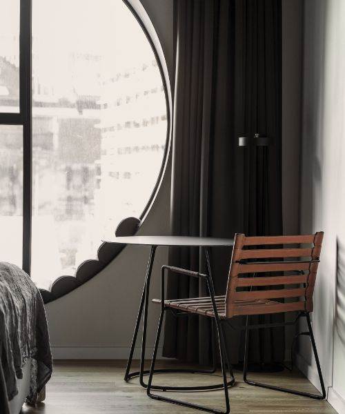 Deluxe Room with Round Window at Hotel Ottilia Denmark